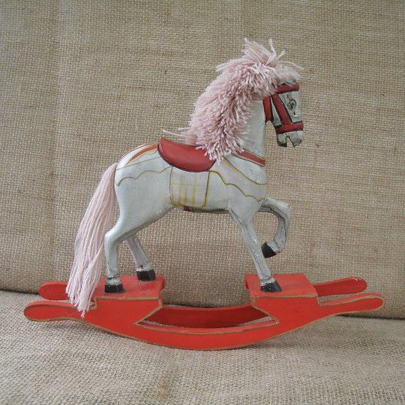Handmade Vintage | Accents | Vintage Handmade Wood Rocking Horse ...